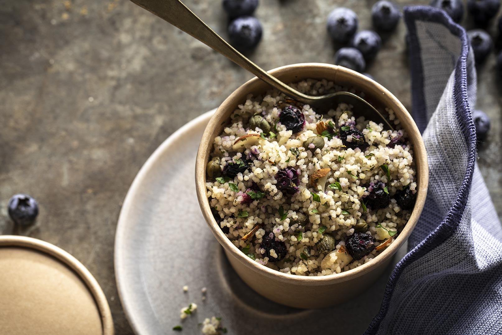 Dried Blueberry, Almond and Caper Couscous - Food Professionals